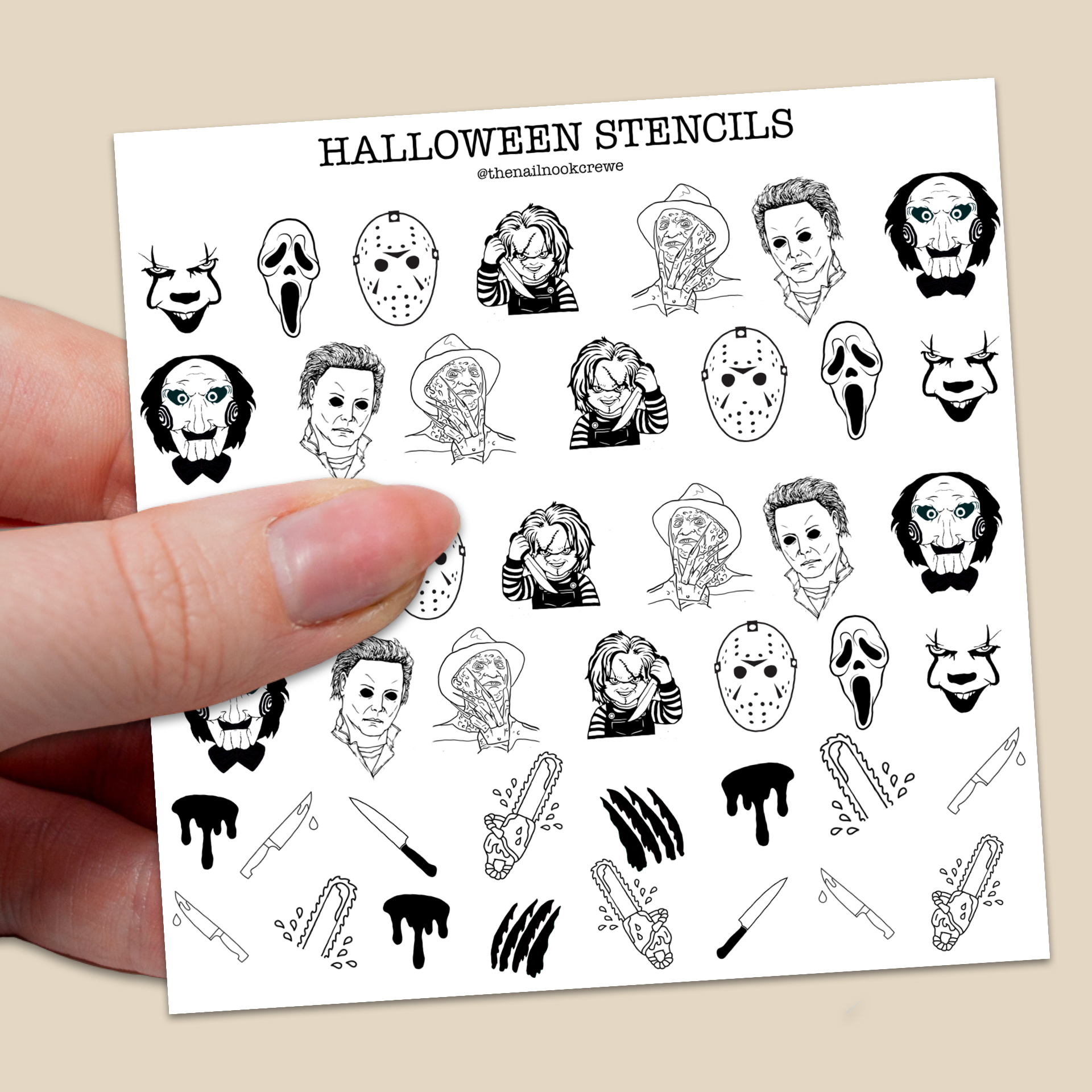 Halloween stencil decals - The Nail Nook